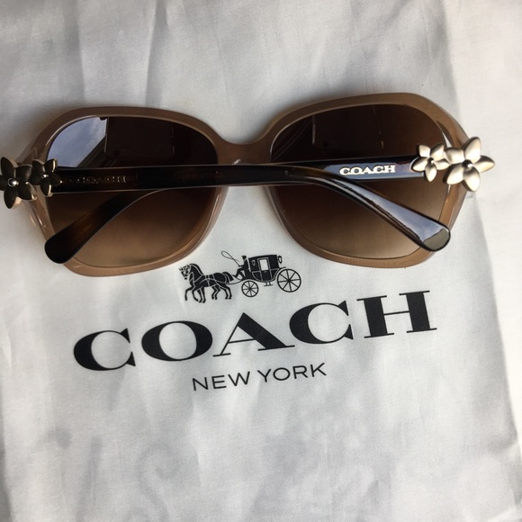 Coach | Accessories | Coach Sunglasses Milky Light Brown Flower L33 ...